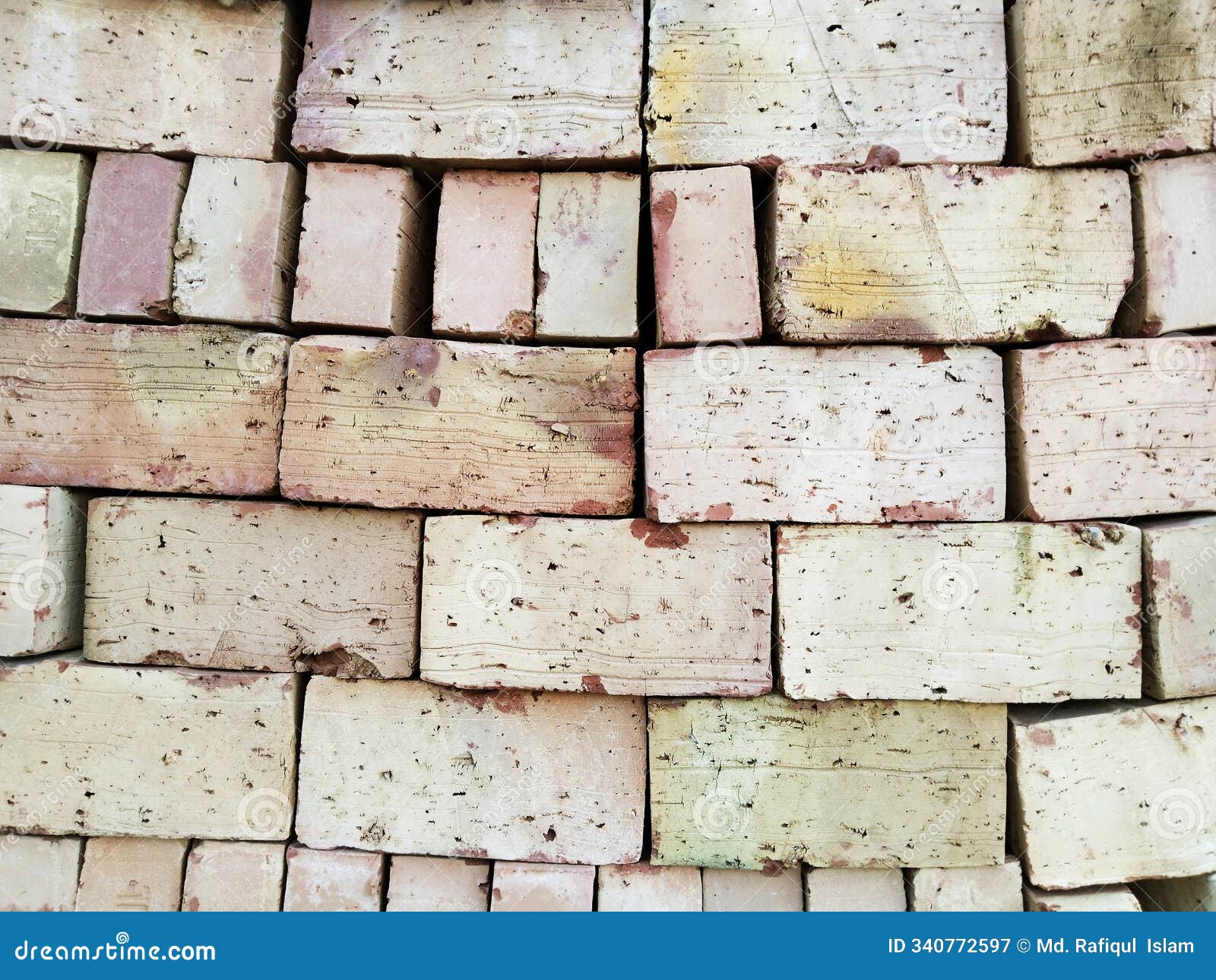 Brick Background Wallpaper Brick Piled Up on the Side of Road Stock ...