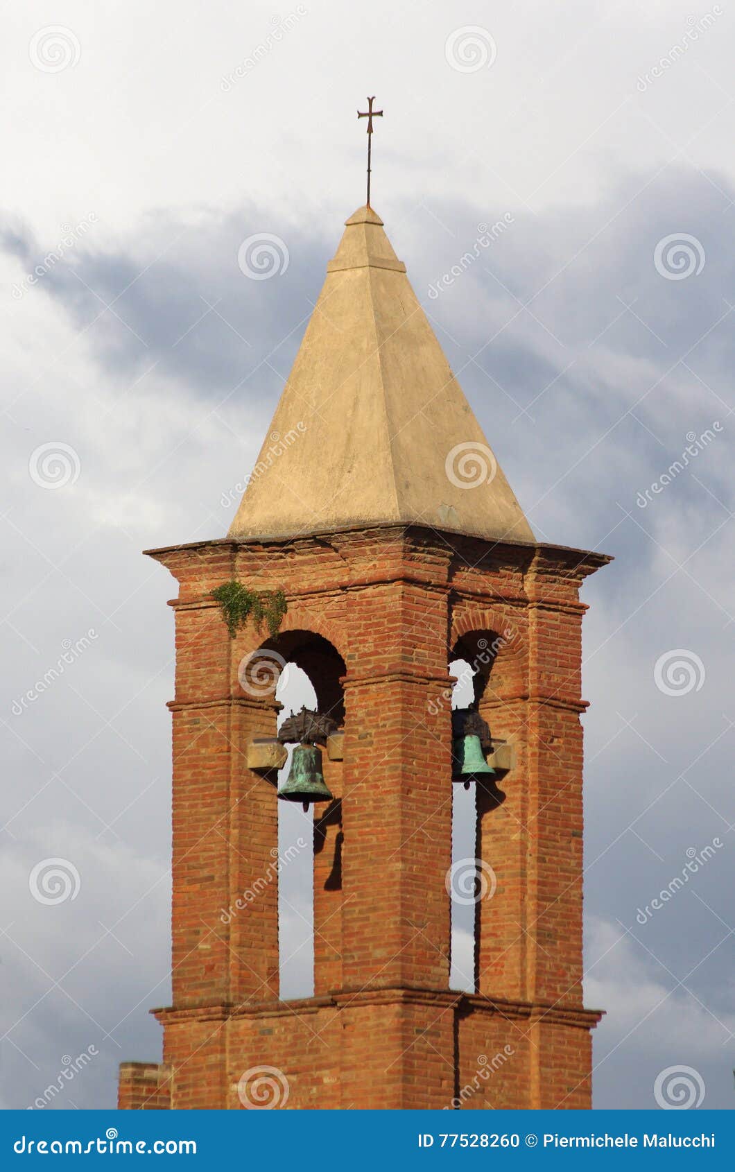 Brick bell tower stock photo. Image of bronze, landmark - 77528260