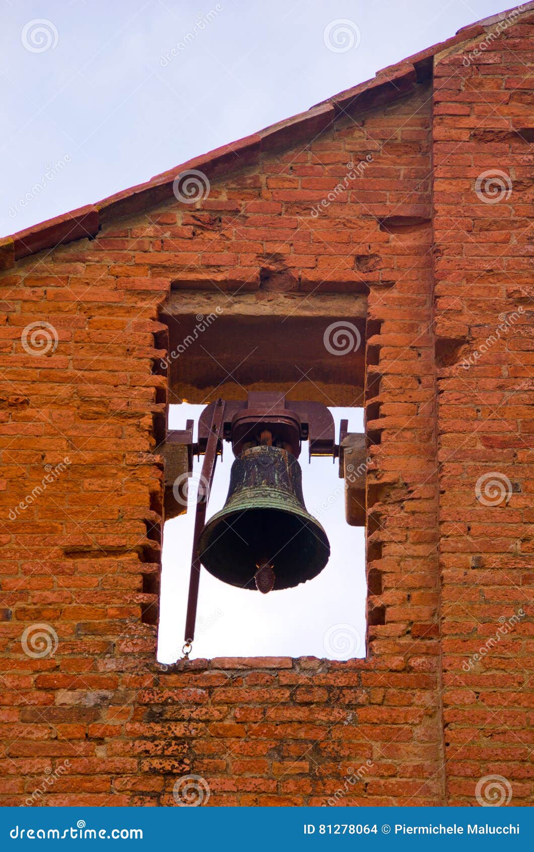 Brick bell tower stock photo. Image of brass, bells, orhodox - 81278064