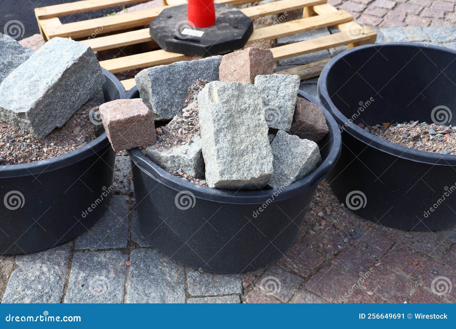 Brick on a black container stock image. Image of texture - 256649691