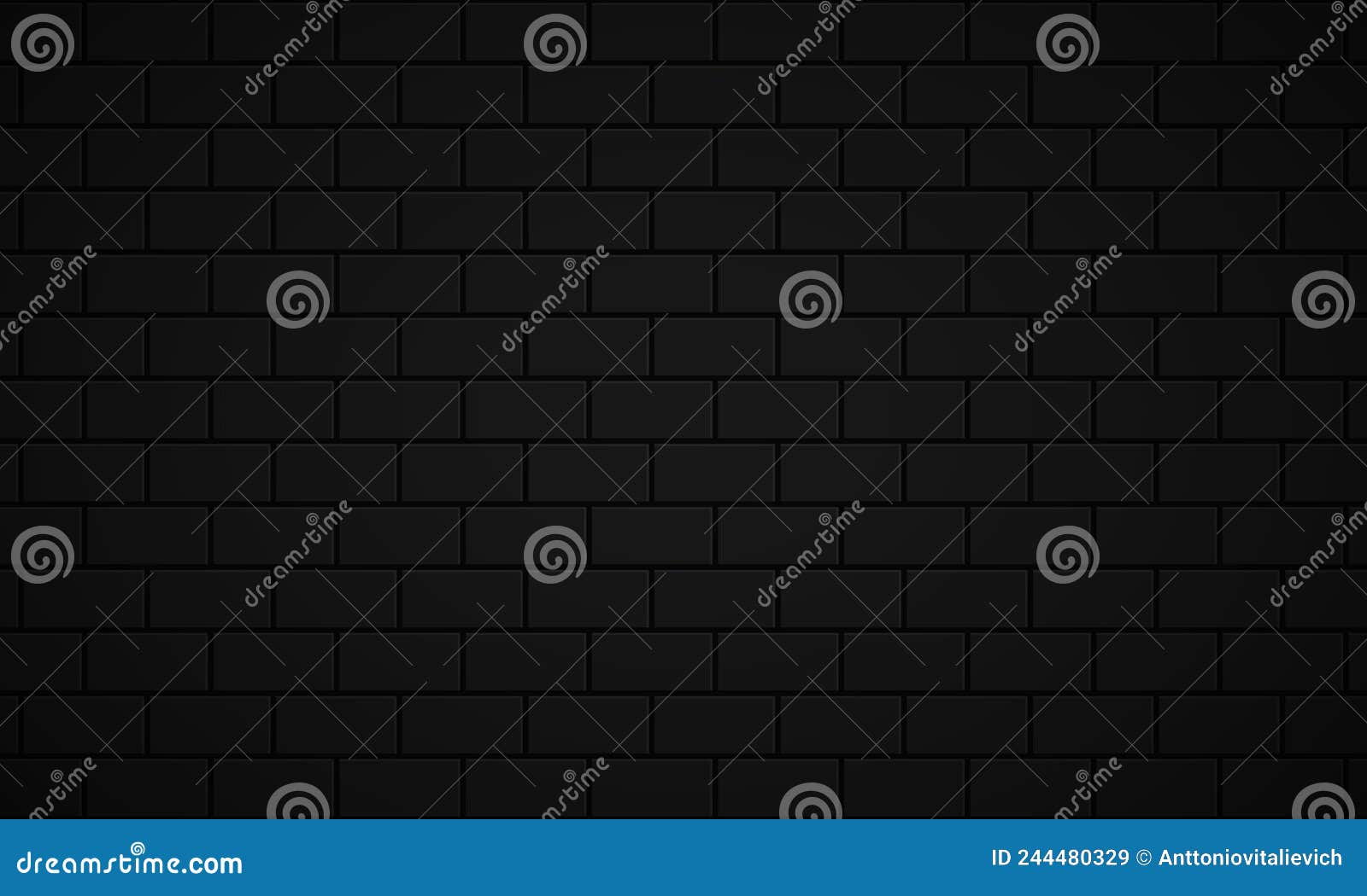 Brick Black Wall Texture Background Dark Brickwork Pattern Block