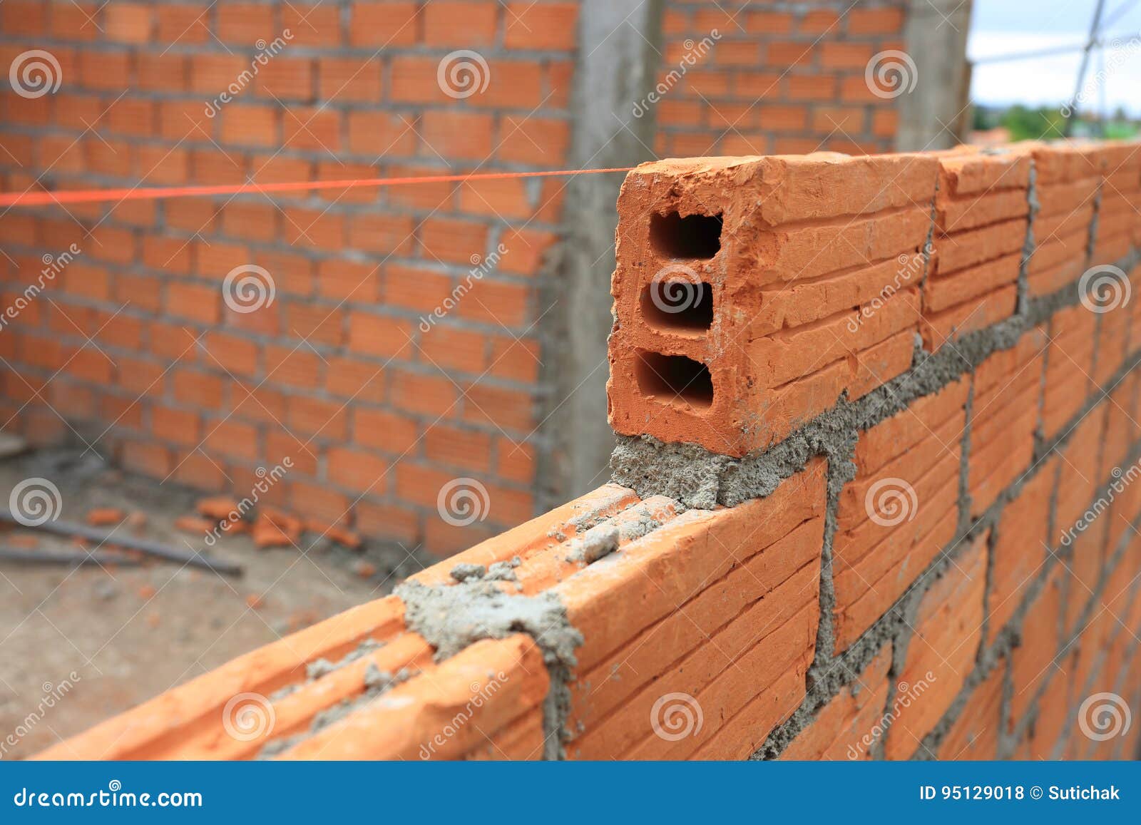 Brick Block in Construction Building Industry Stock Photo - Image of ...