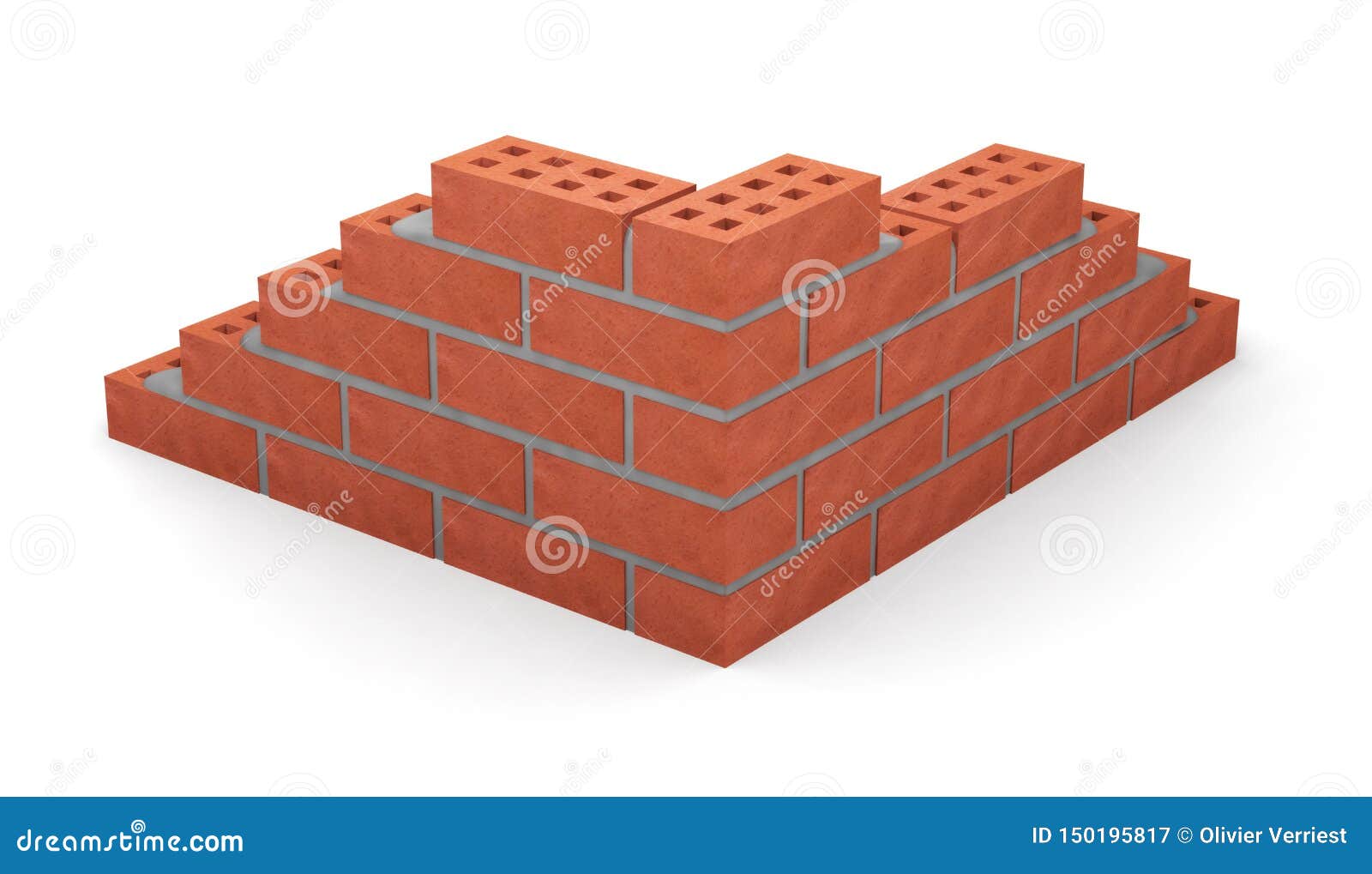 Brick Block Red Stone Construction Stock Illustration - Illustration of ...