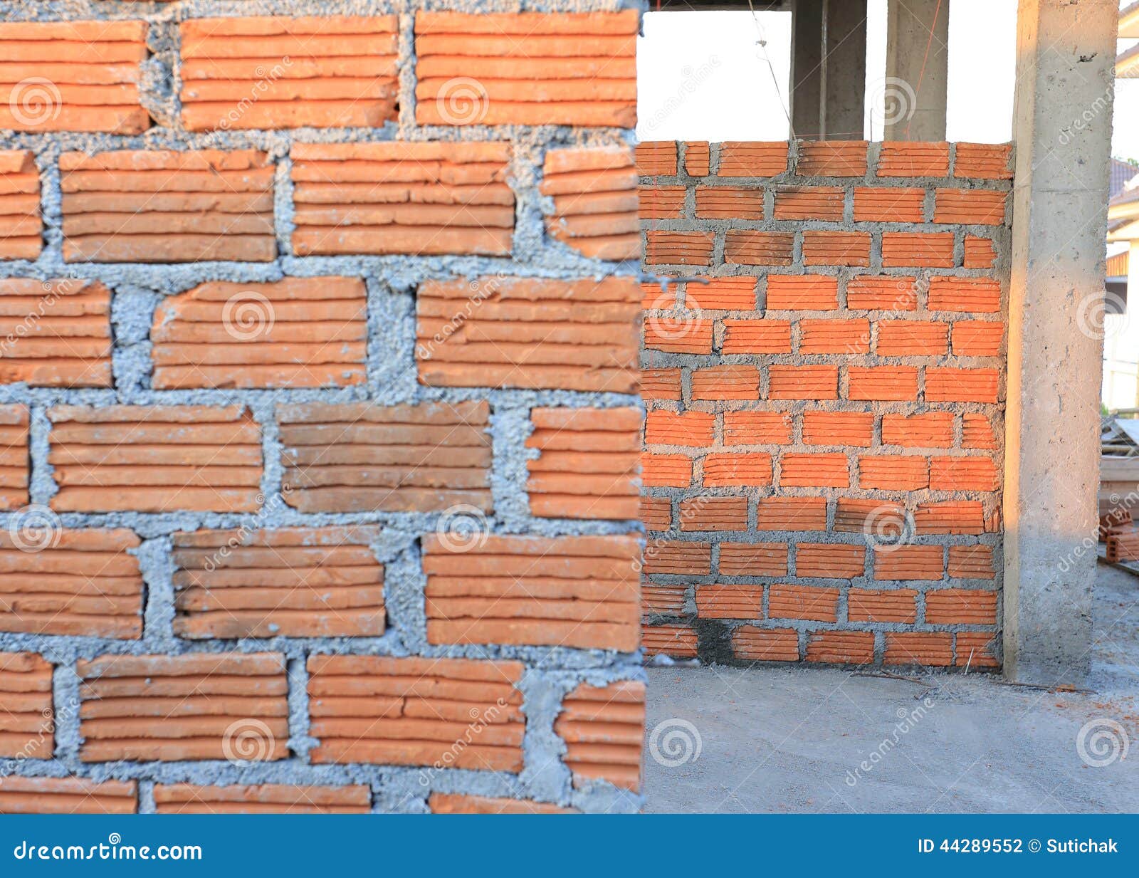 Brick block in residential stock photo. Image of architecture - 44289552