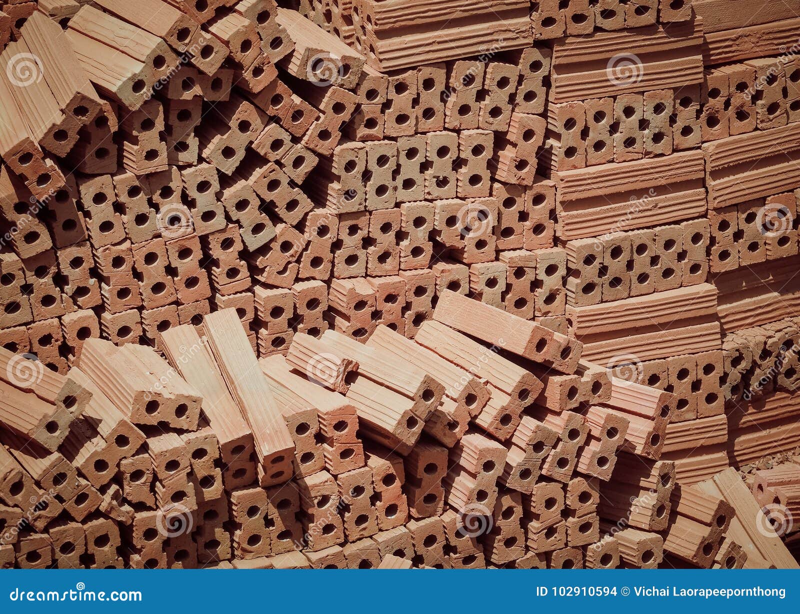 Brick Blocks for Building Construction Stock Photo - Image of plaster ...