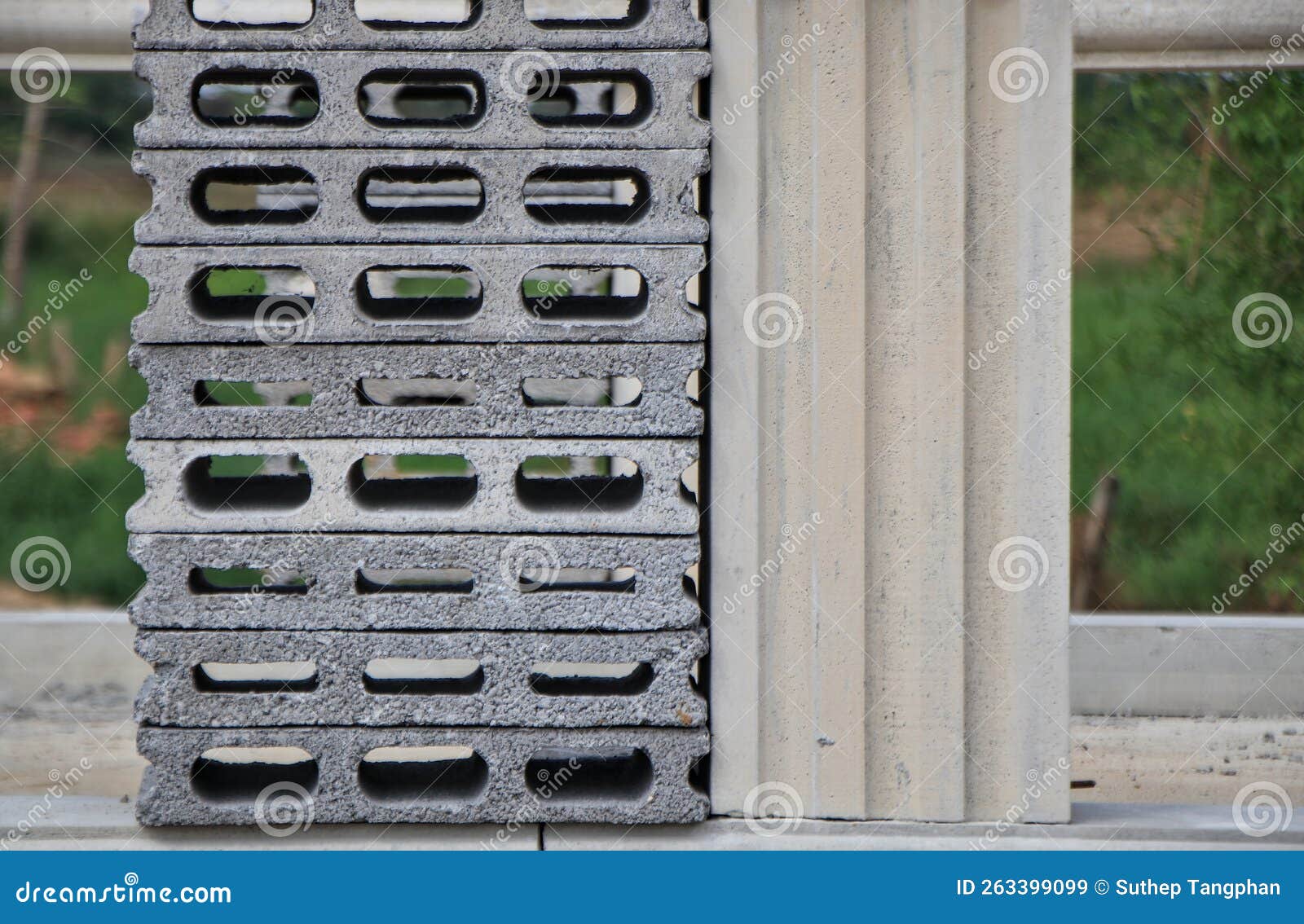 Brick Blocks Stacked Vertically Ready for Use in the Next Construction ...