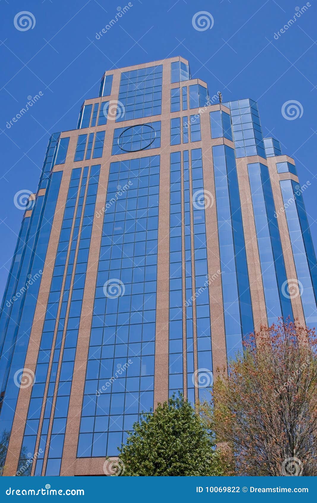 Brick and Blue Building in Blue Sky Stock Photo - Image of business ...