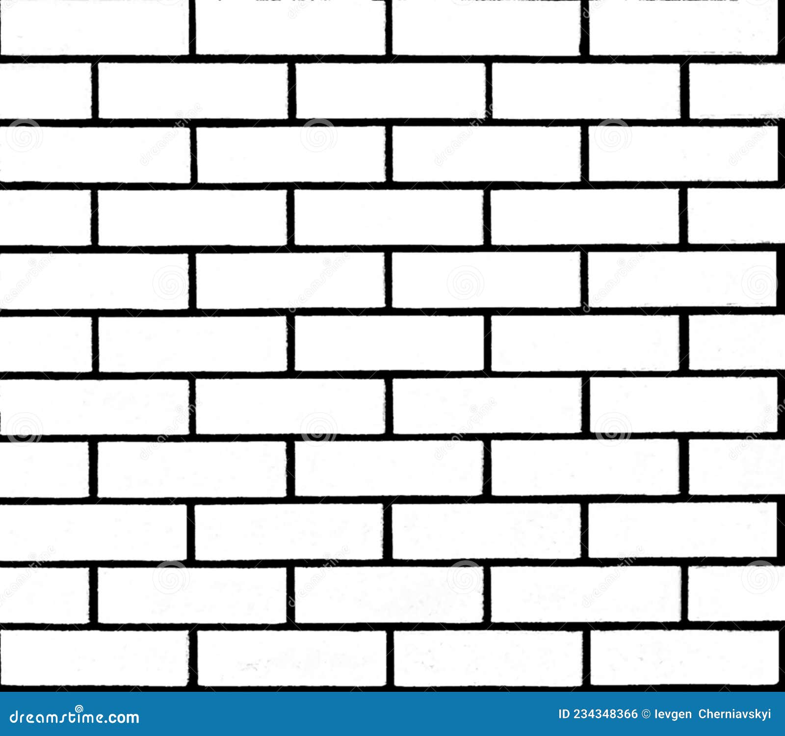 Brick Bond Grid Pattern, Black and White Bump Stock Photo - Image of ...