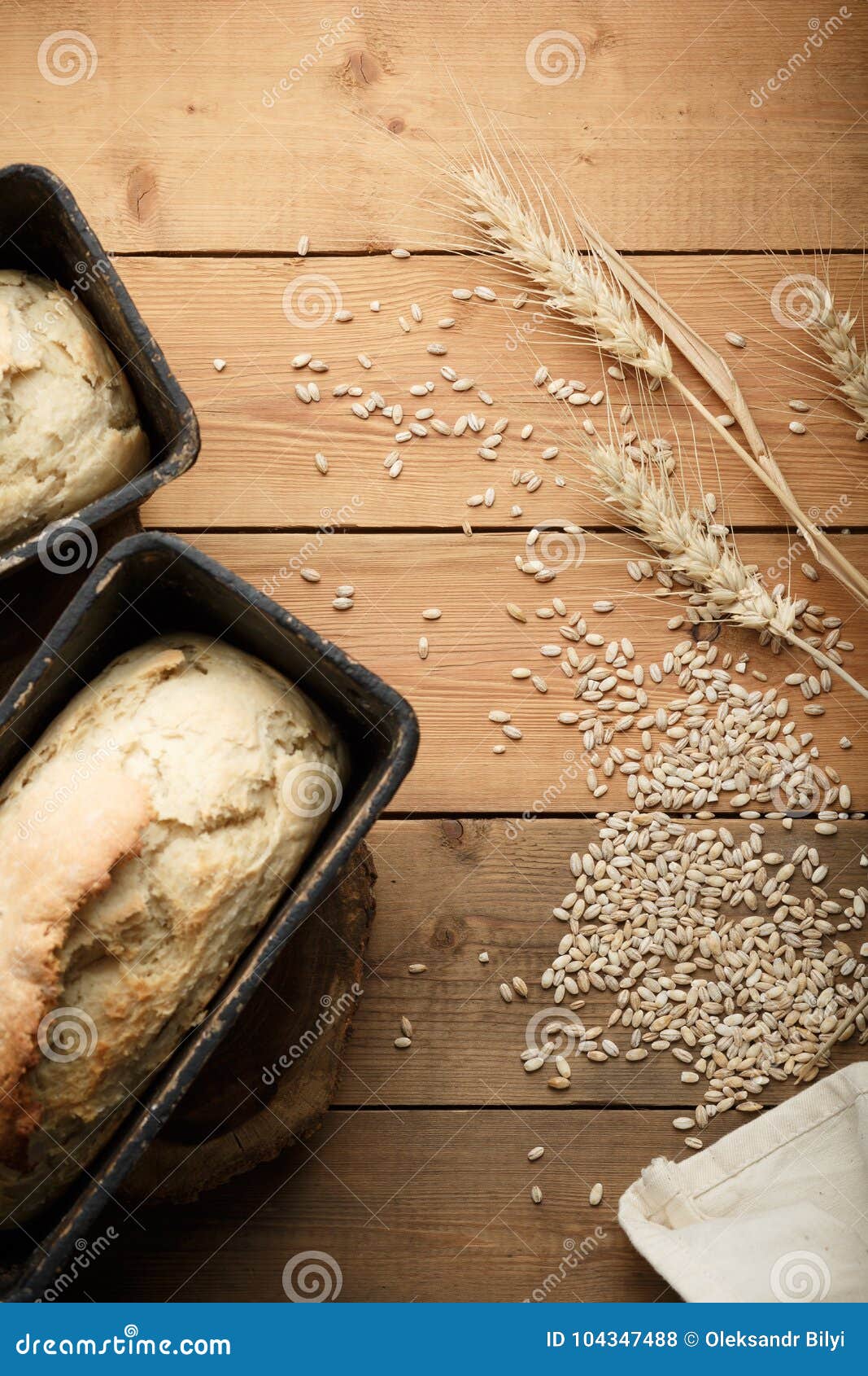 Brick bread in forms stock photo. Image of brick, healthy - 104347488
