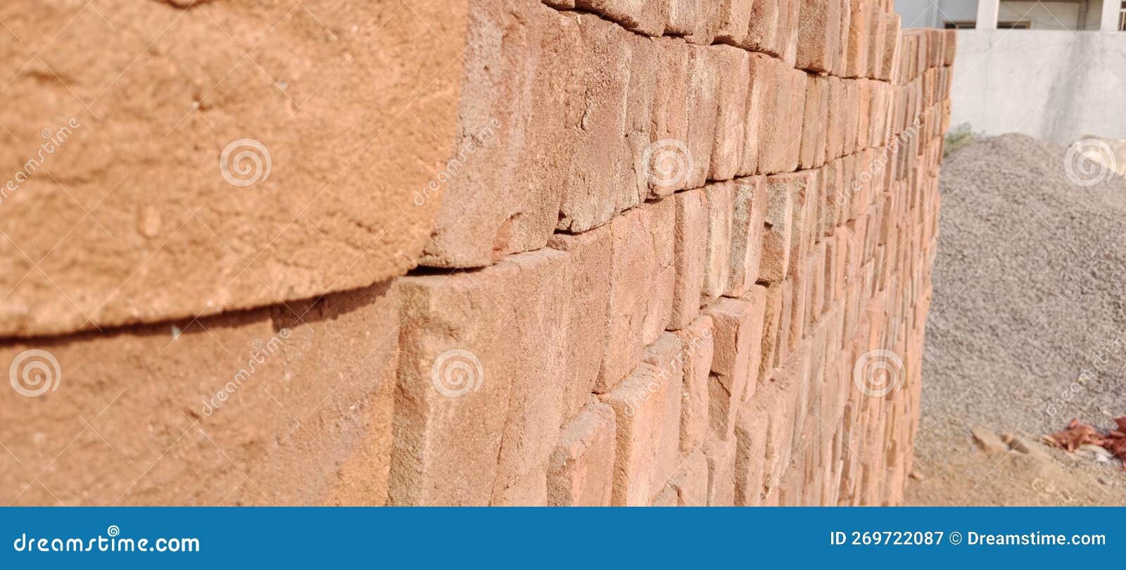 Brick and Bricks with Gitti for the Home Construction. Stock Image ...