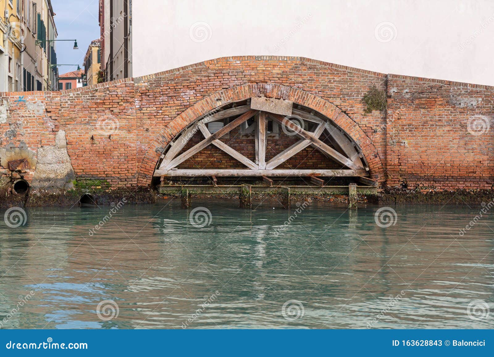 Brick Bridge Brace stock image. Image of arch, architecture - 163628843