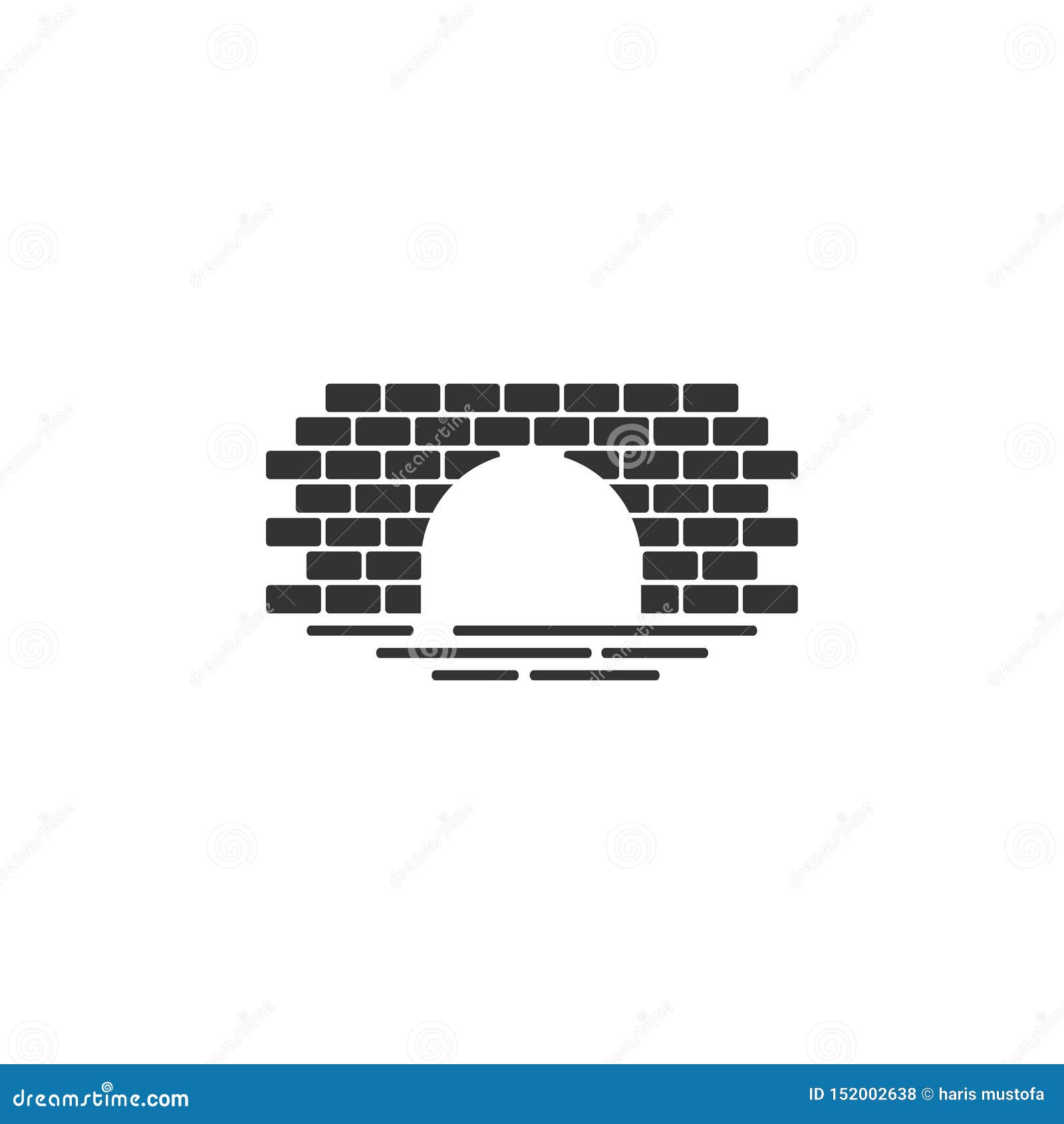 Brick Bridge Icon Graphic Design Template Vector Isolated Stock Vector ...