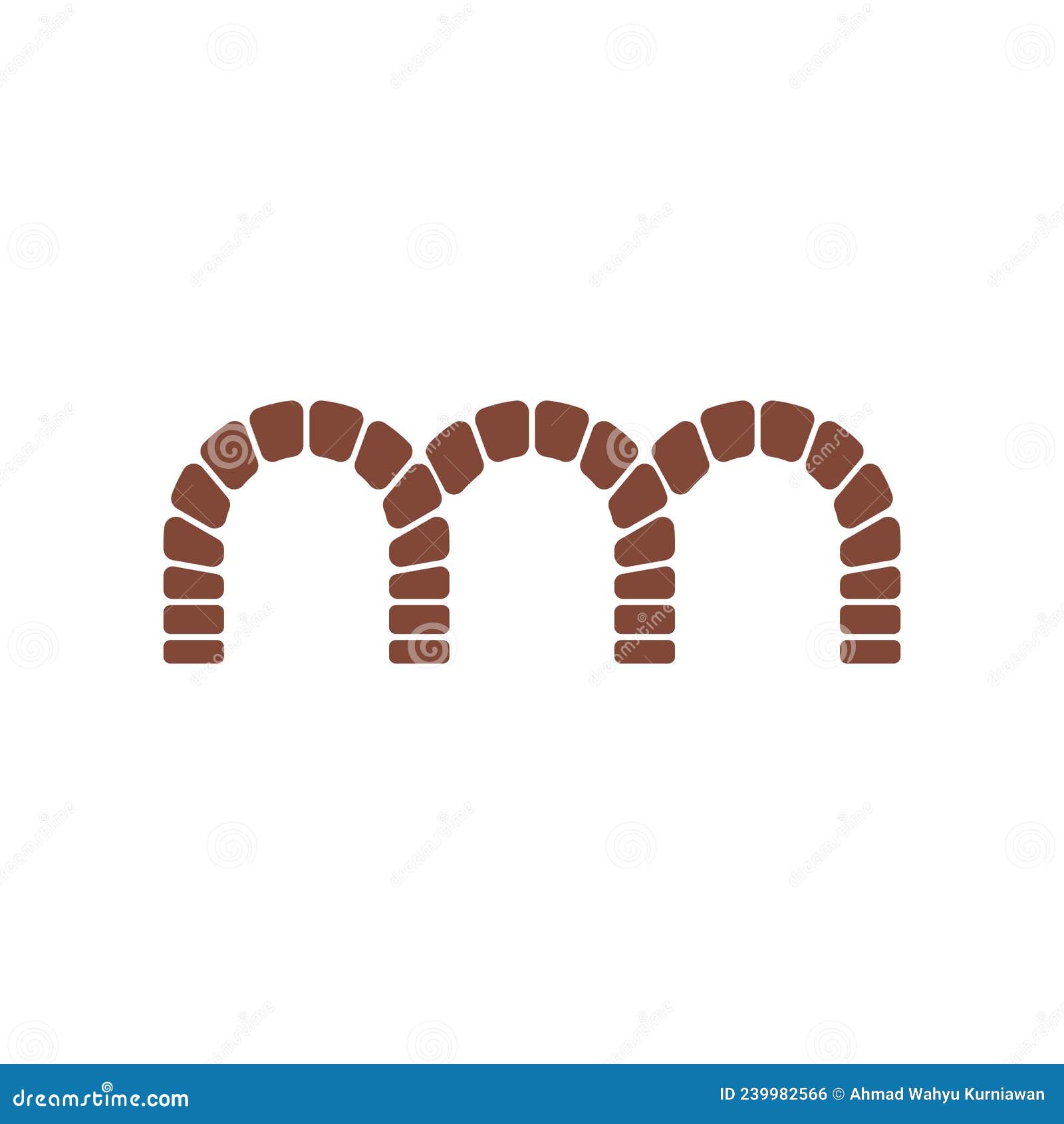 Brick bridge illustration stock vector. Illustration of gate - 239982566