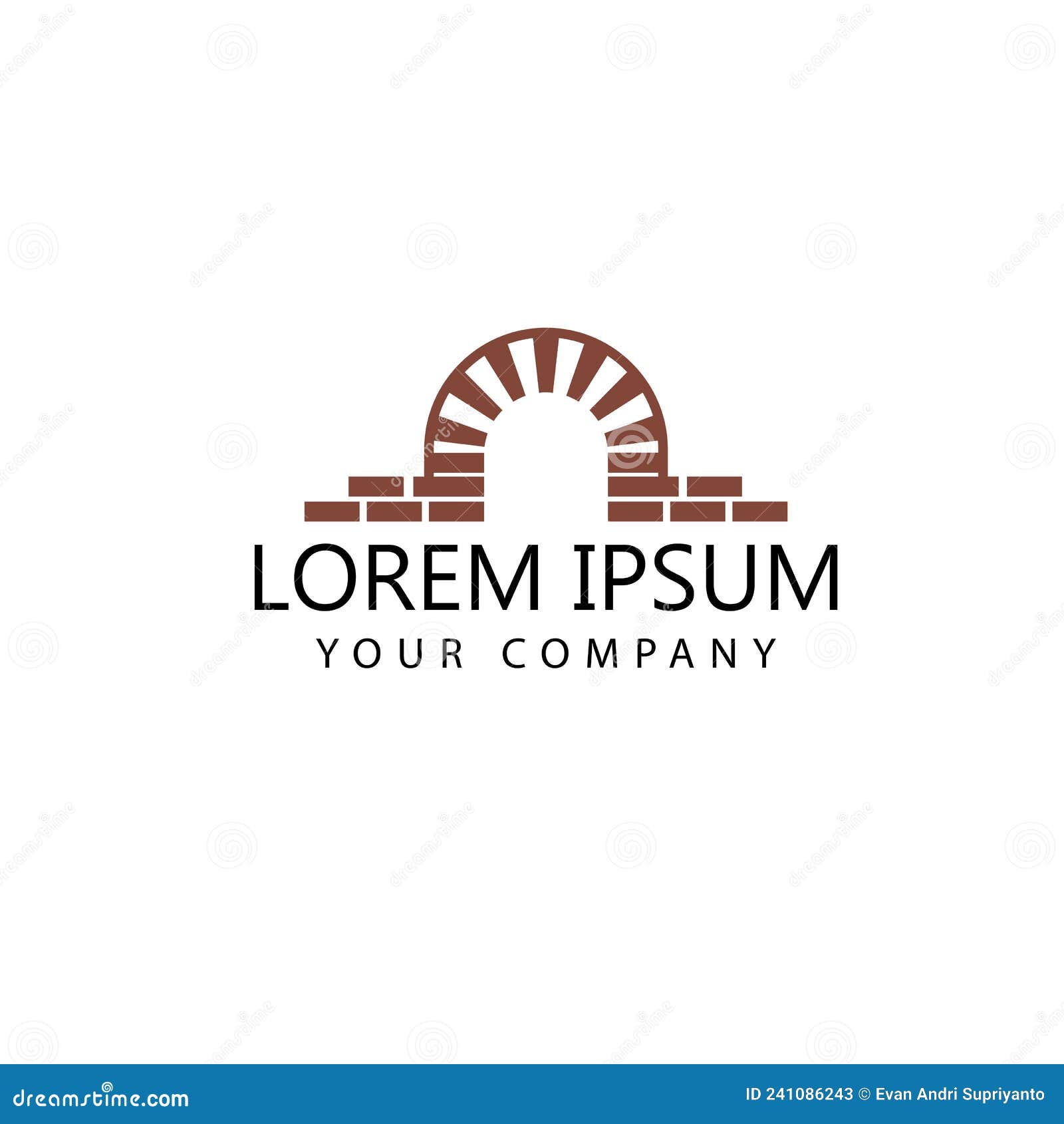 Brick Bridge Logo Vector Ilustration Design Stock Vector - Illustration ...