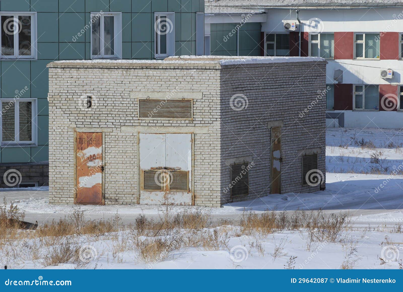 Brick building stock image. Image of architectural, cement - 29642087