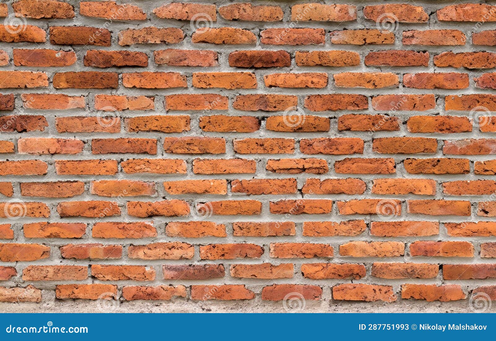 Brick Building Background. Even Masonry Bricks. Stock Illustration ...