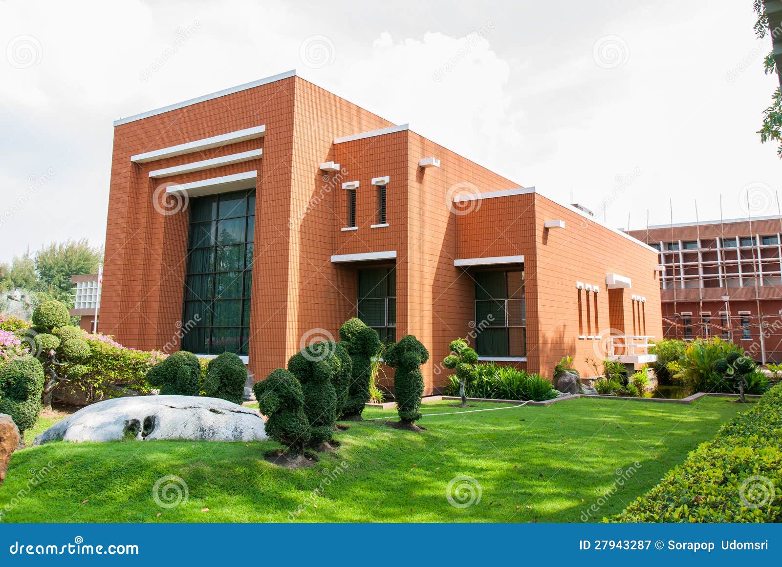 Brick Building on Burapha University Stock Image - Image of education ...