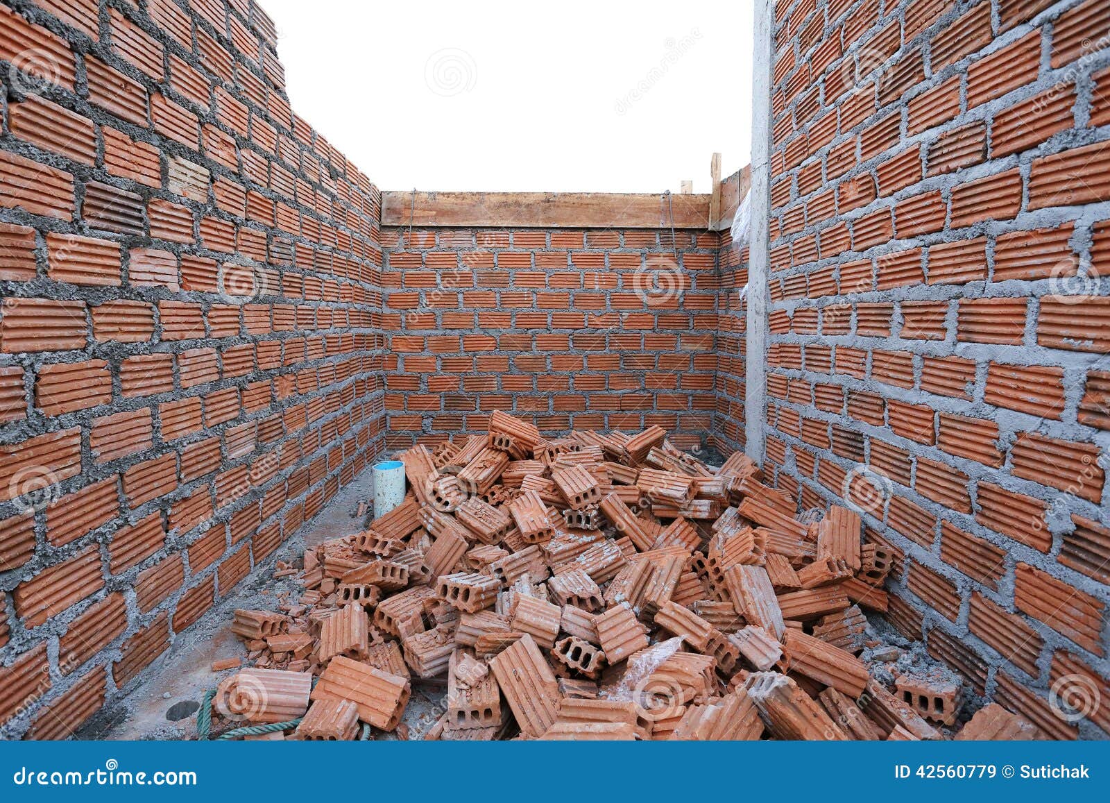 Brick of building stock image. Image of development, concrete - 42560779