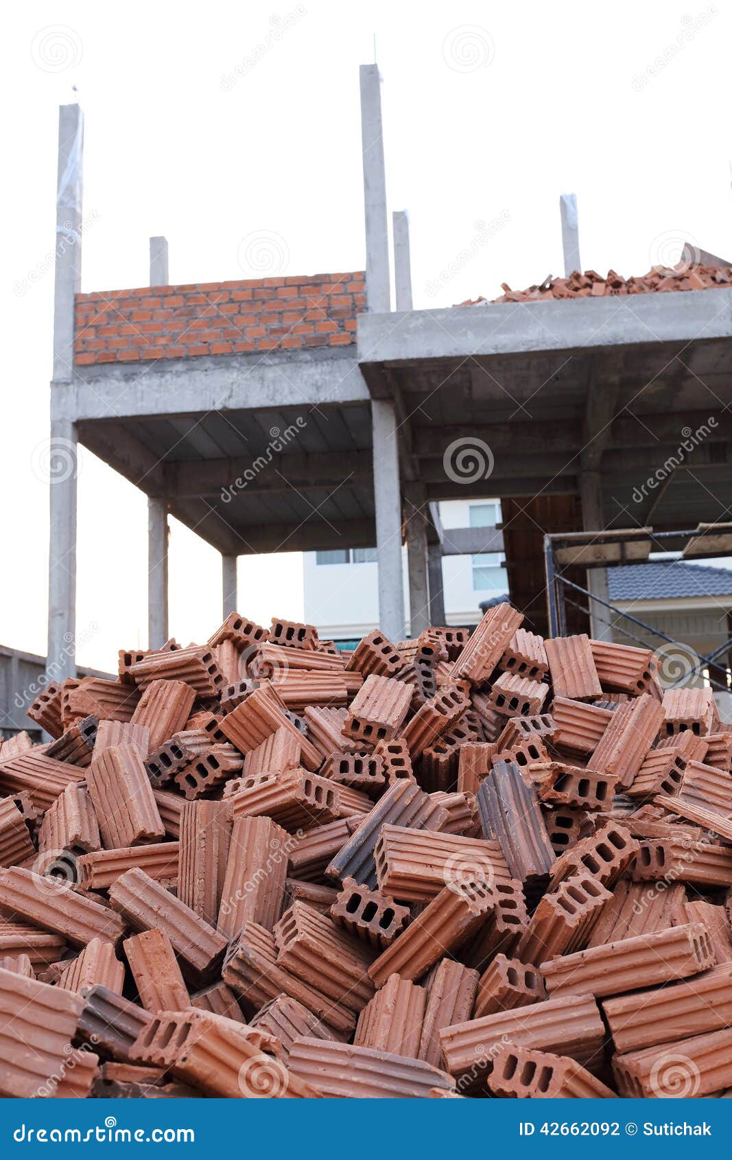 Brick of building stock photo. Image of builder, bricklayer - 42662092