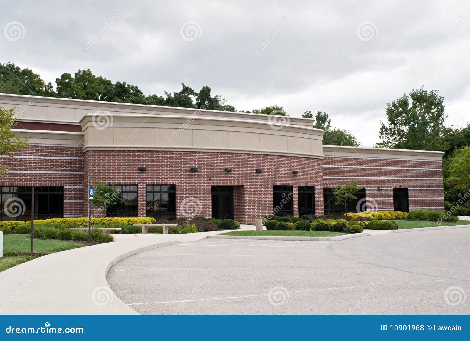 Brick Building Entrance stock photo. Image of corporation - 10901968