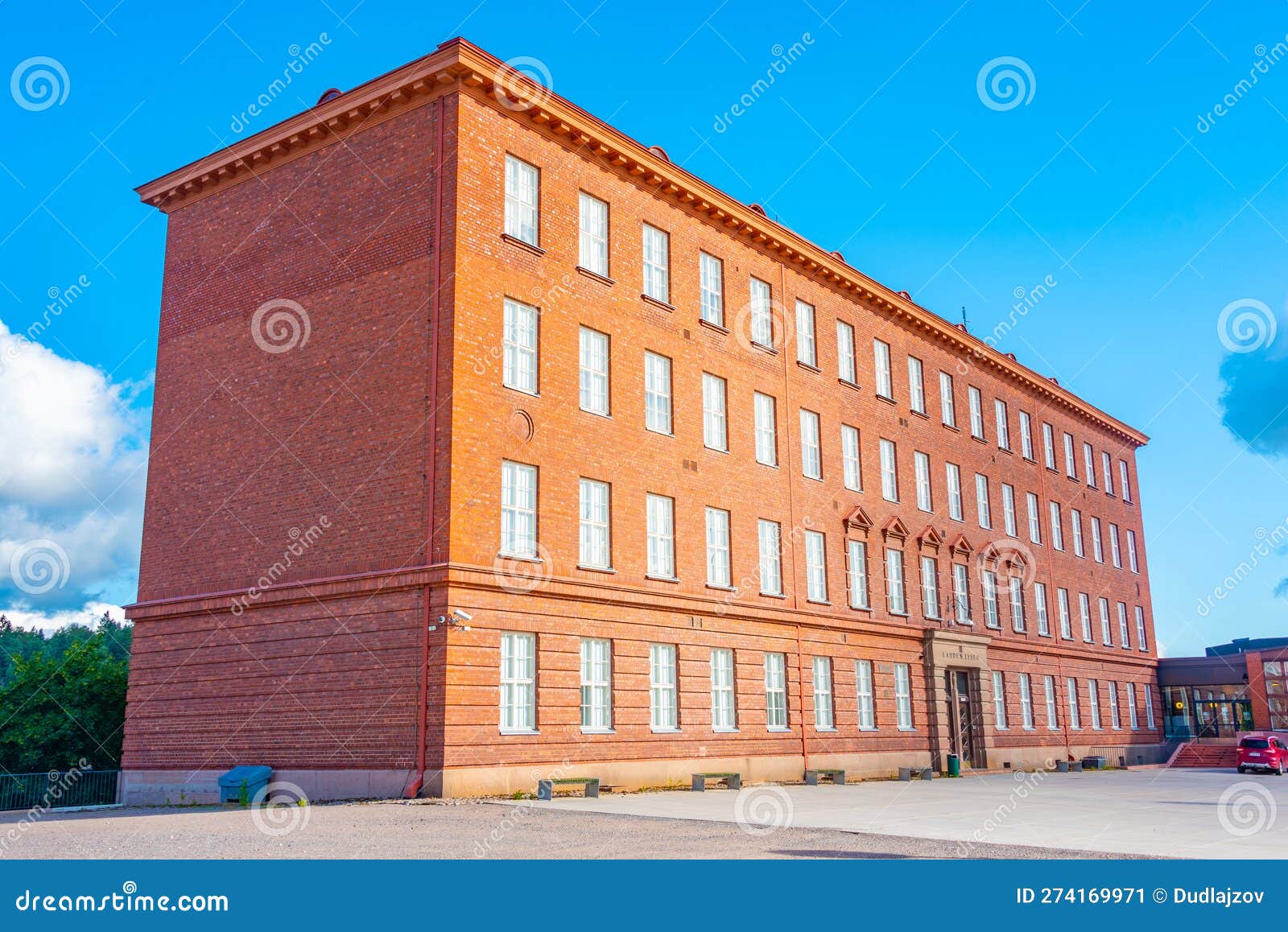 Brick Building of Lahti High School in Finland Editorial Photo - Image ...