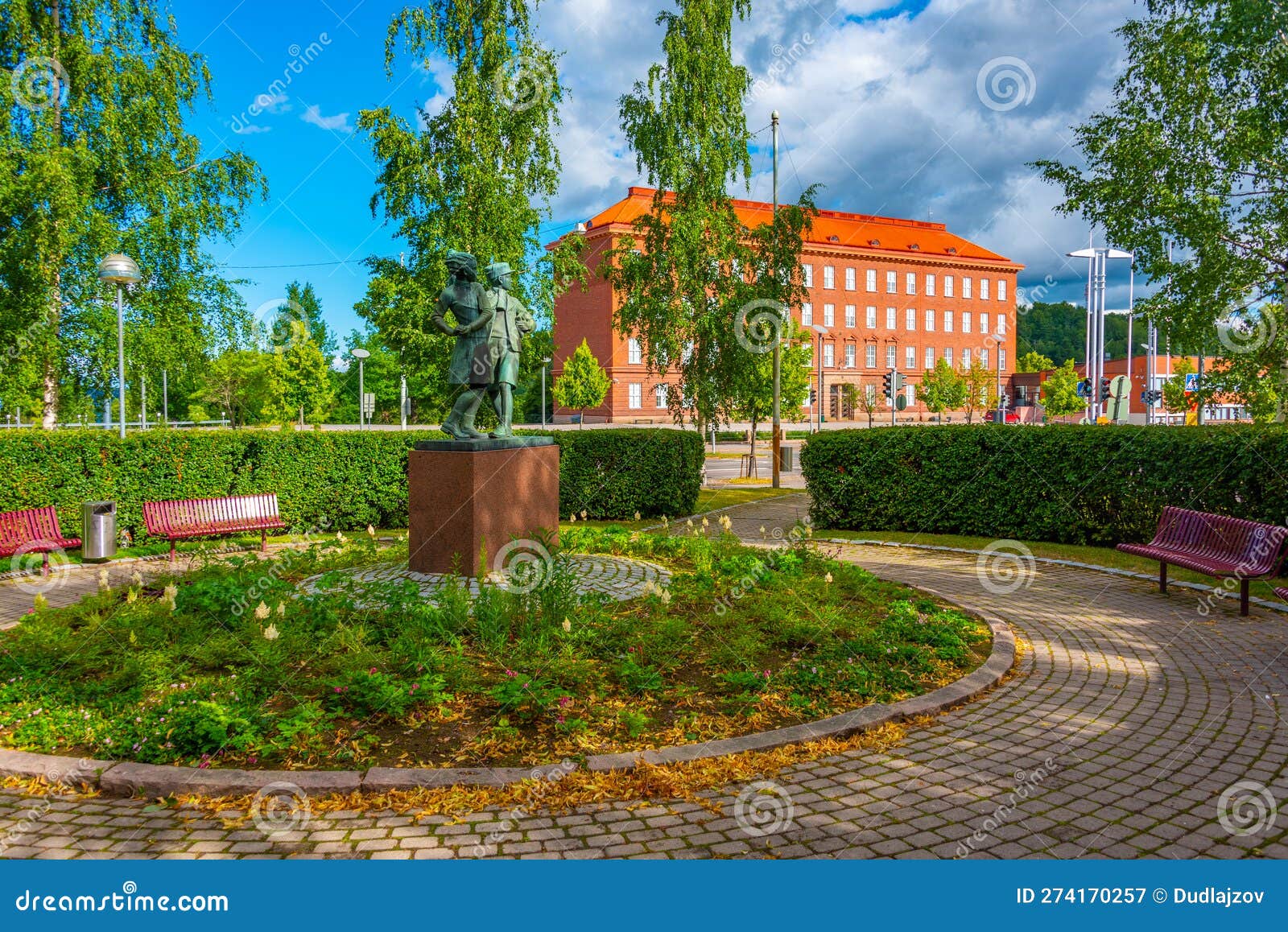 Brick Building of Lahti High School in Finland Editorial Photography ...