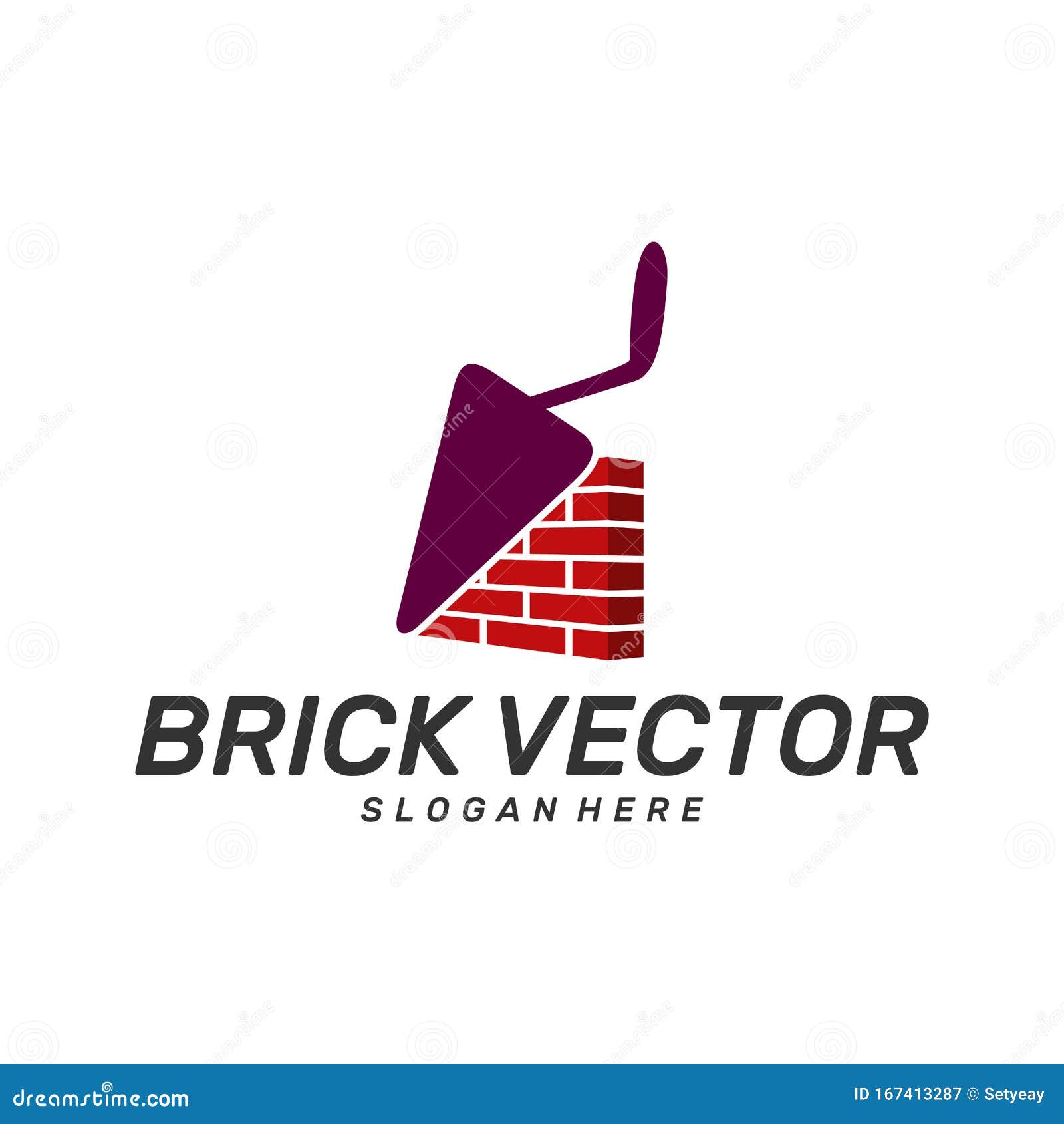Brick Building Logo Design Vector, Brickwork Simple Modern Logo ...