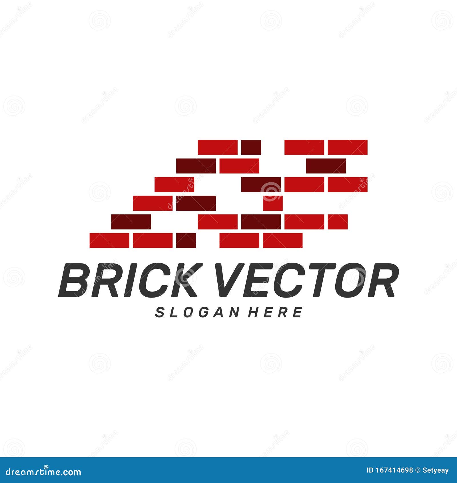 Brick Building Logo Design Vector, Brickwork Simple Modern Logo ...