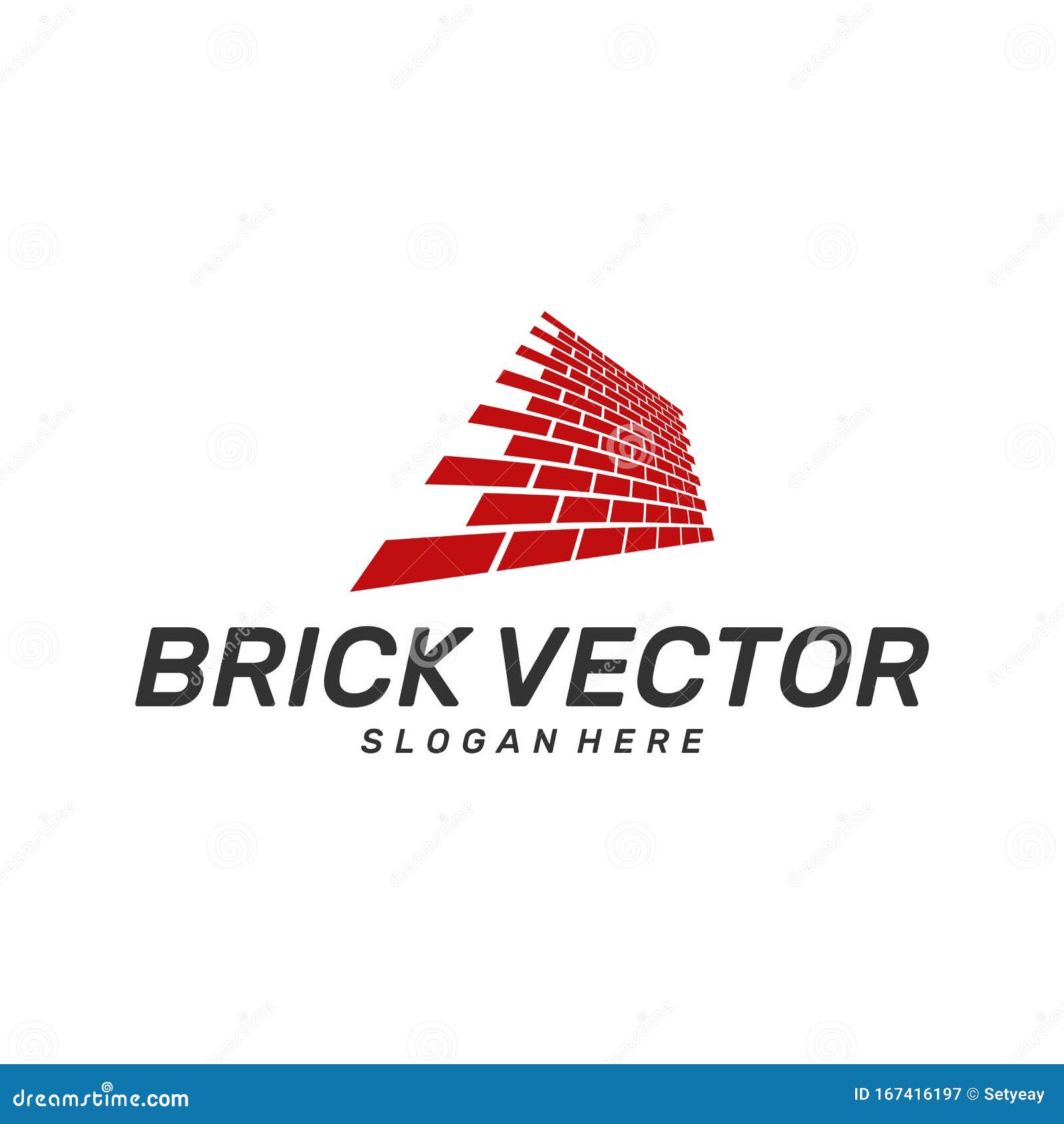 Brick Building Logo Design Vector, Brickwork Simple Modern Logo ...