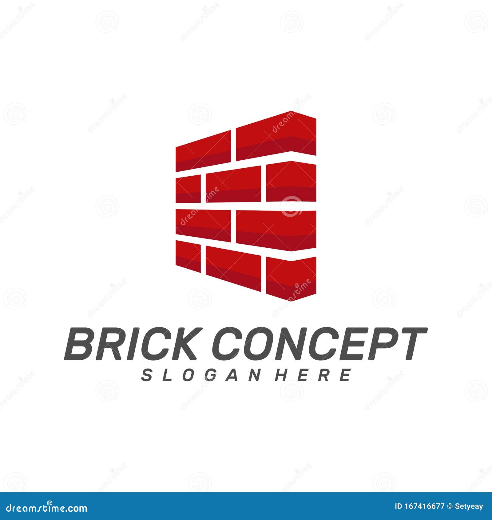 Brick Building Logo Design Vector, Brickwork Simple Modern Logo ...