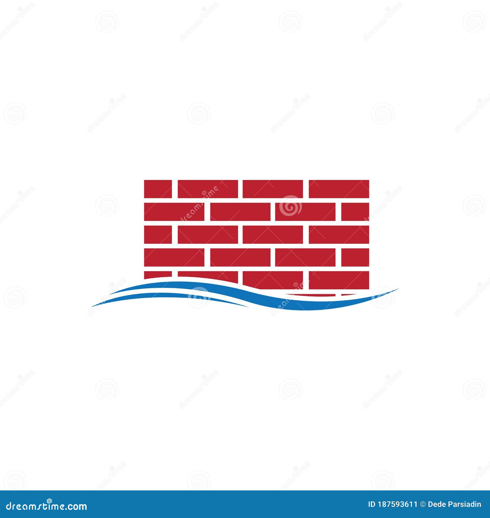 Brick Building Logo Design Vector, Brickwork Simple Modern Logo ...