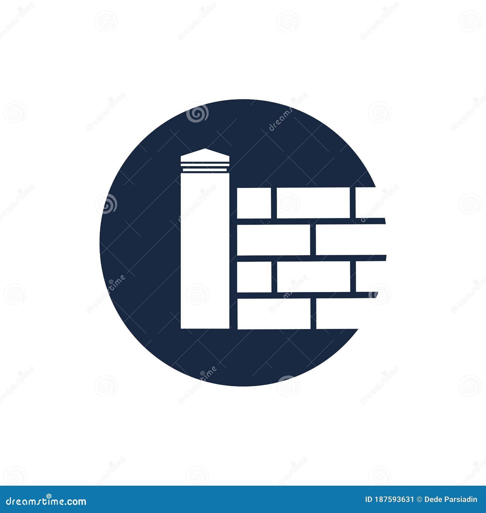 Brick Building Logo Design Vector, Brickwork Simple Modern Logo ...