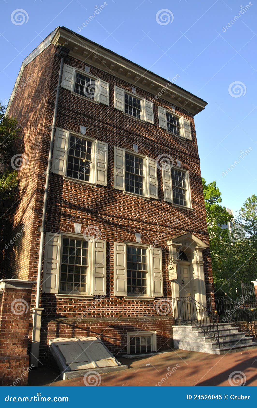 Brick Building - Philadelphia Stock Image - Image of brownstone ...