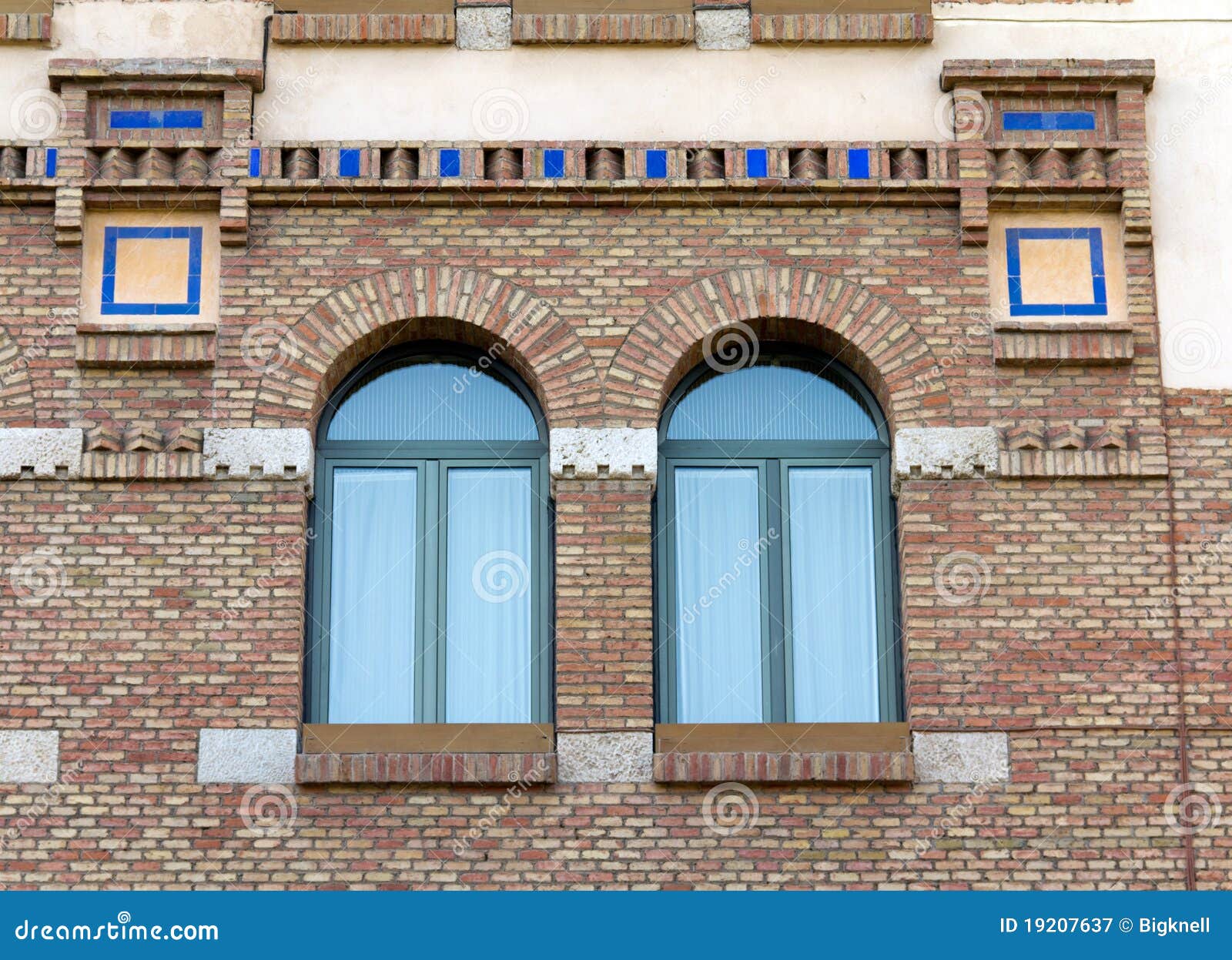 Brick Building and Window Detail Stock Image - Image of foundation ...