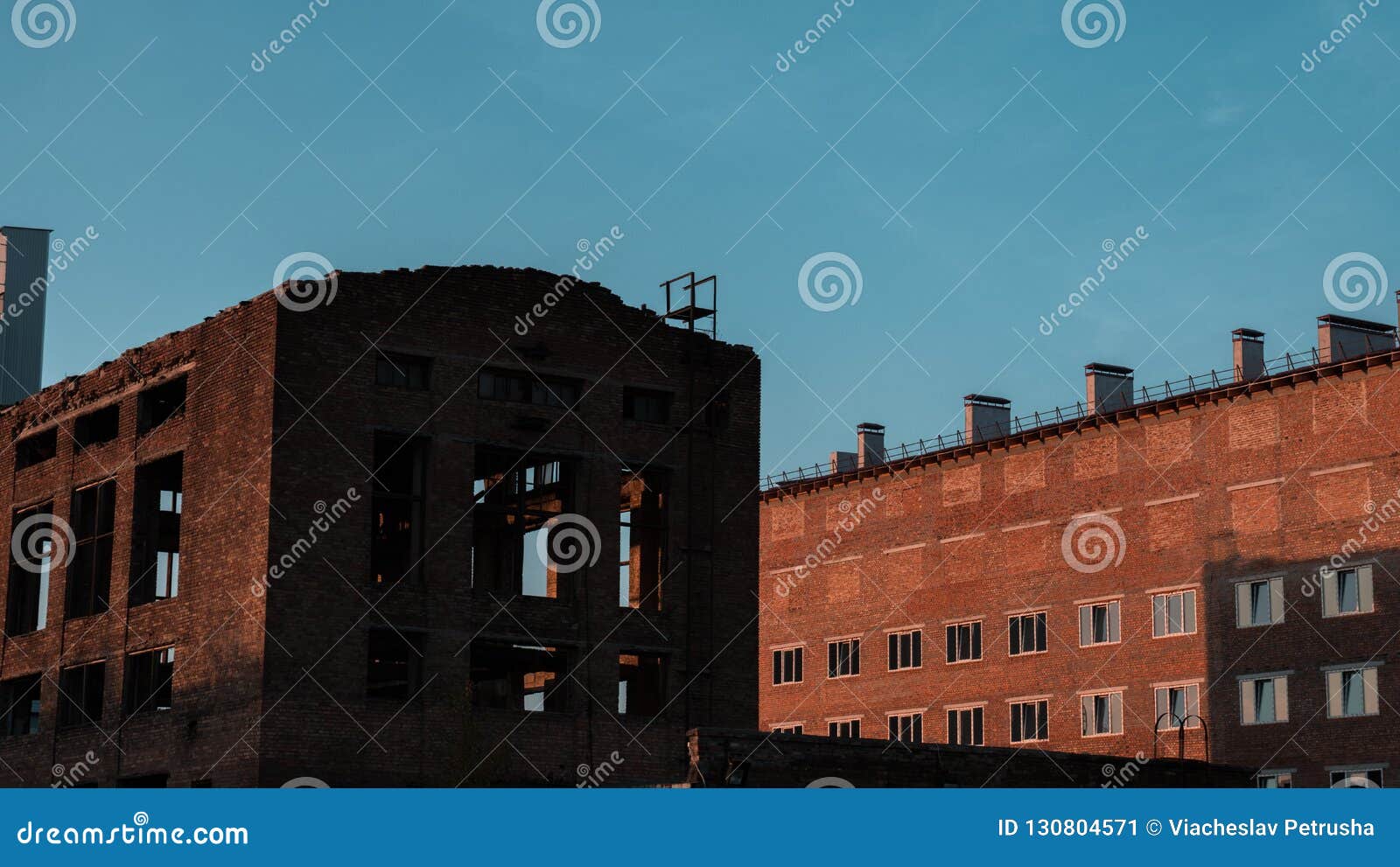 Brick Building without Windows Stock Image - Image of city, stone ...