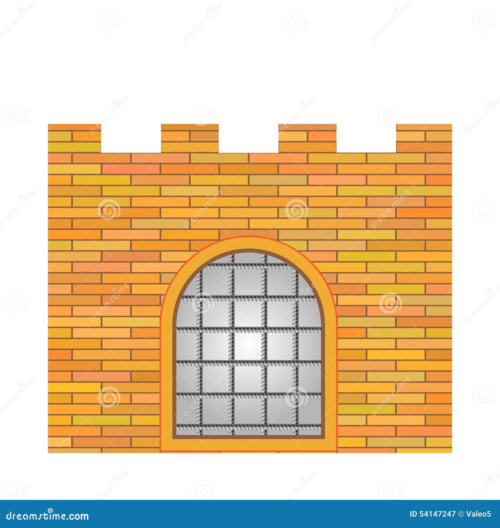 Brick Castle stock vector. Illustration of protection - 54147247