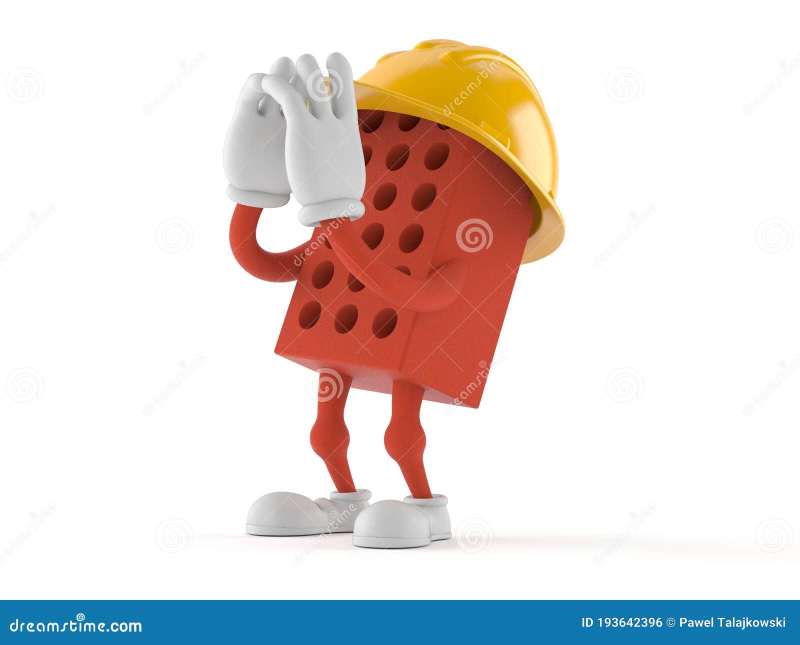 Brick character shouting stock illustration. Illustration of scream ...