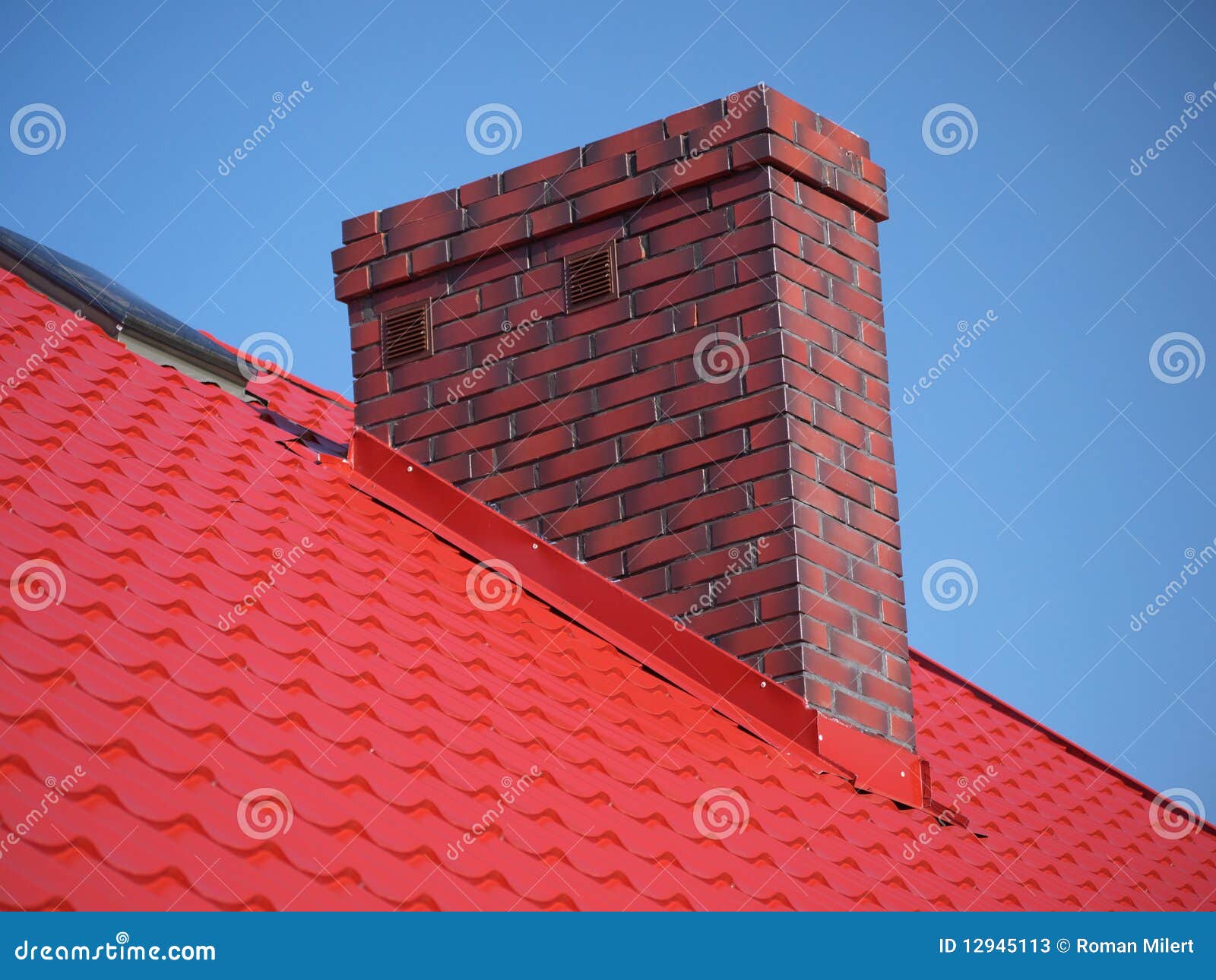 Brick chimney stock image. Image of clinker, housing - 12945113