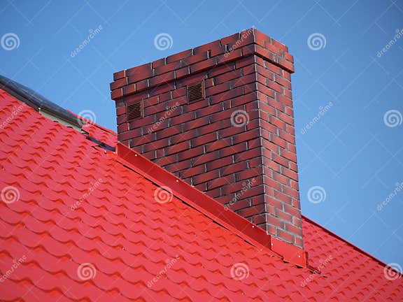 Brick chimney stock image. Image of clinker, housing - 12945113