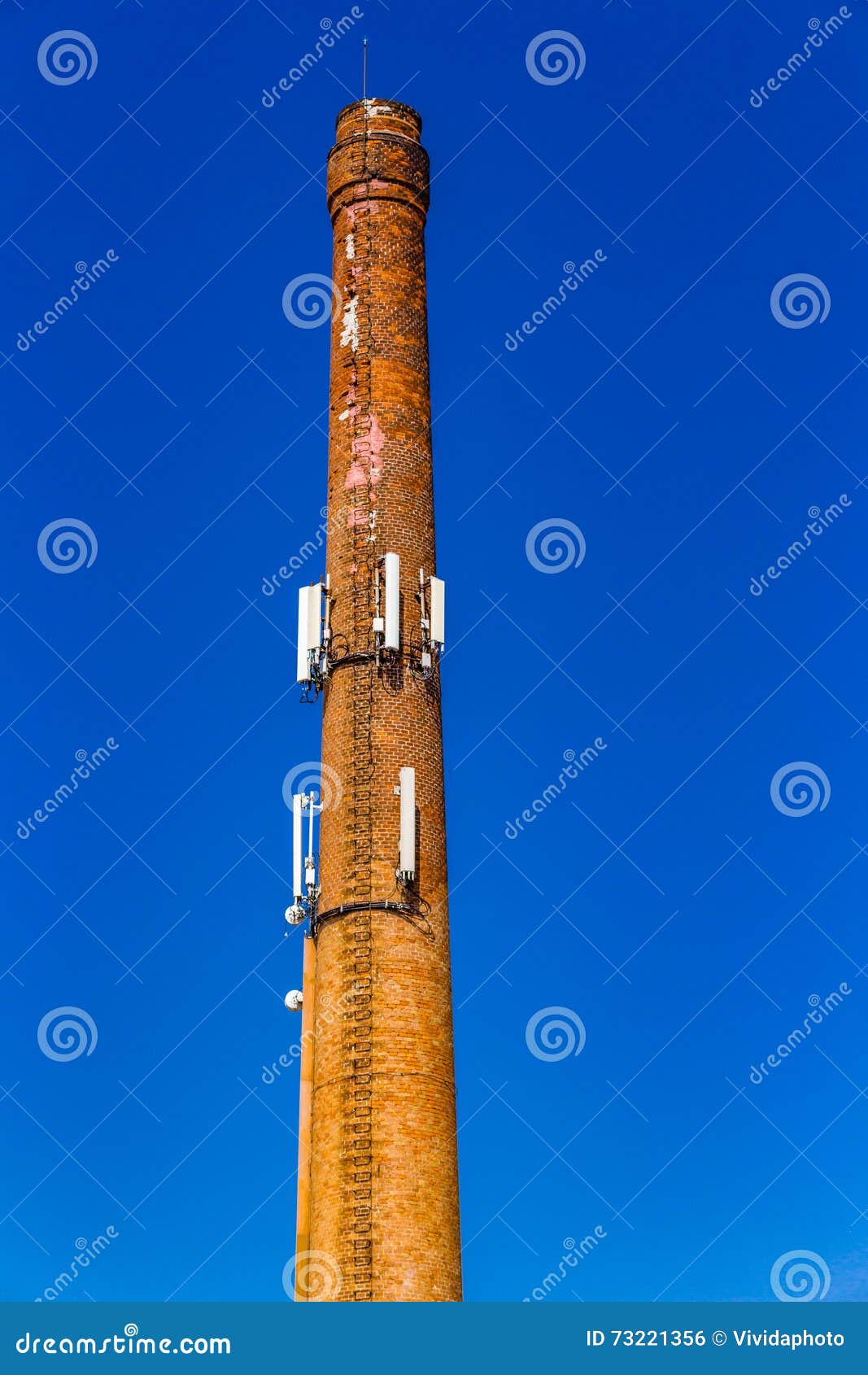 Brick Chimney As Cell Towers Stock Photo - Image of structure, power ...