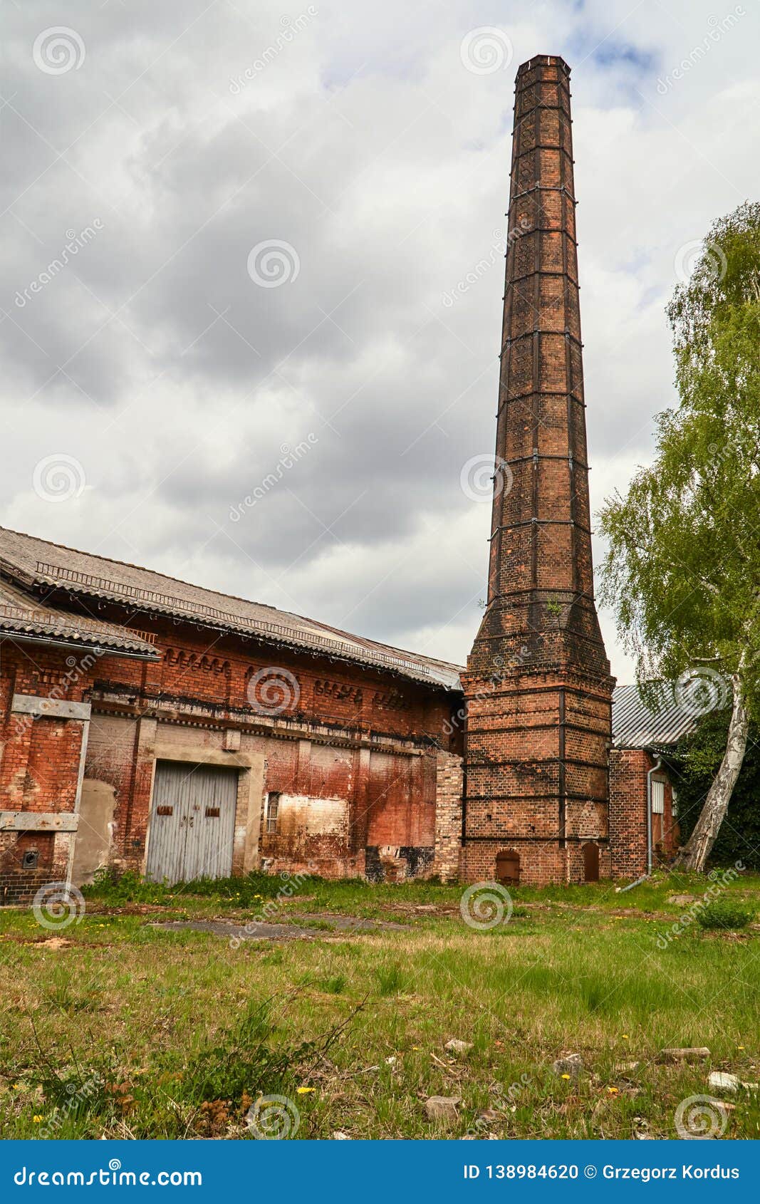 Brick Chimney of an Old Factory Stock Photo - Image of brick, chimney ...