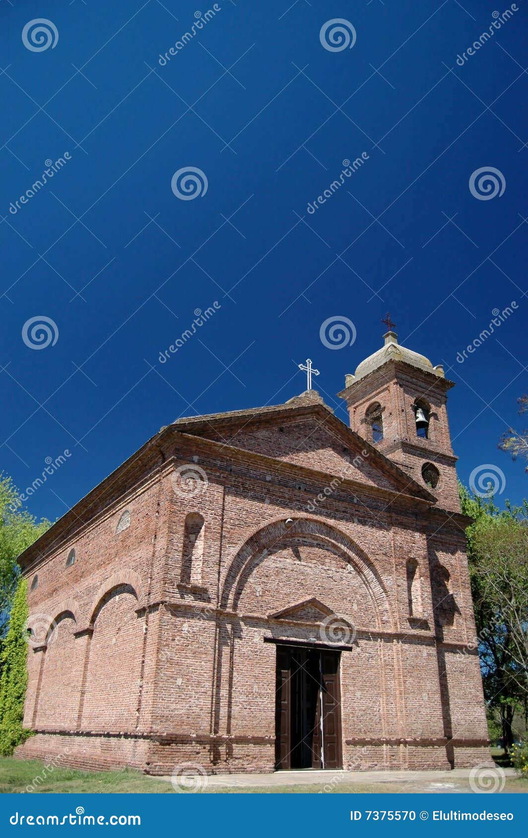 Brick church stock photo. Image of attraction, traveling - 7375570