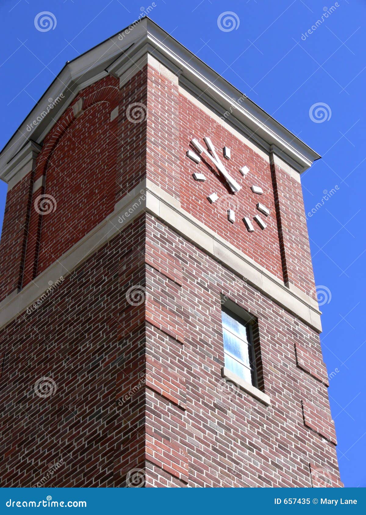 Brick Clock Tower stock image. Image of tower, dial, time - 657435