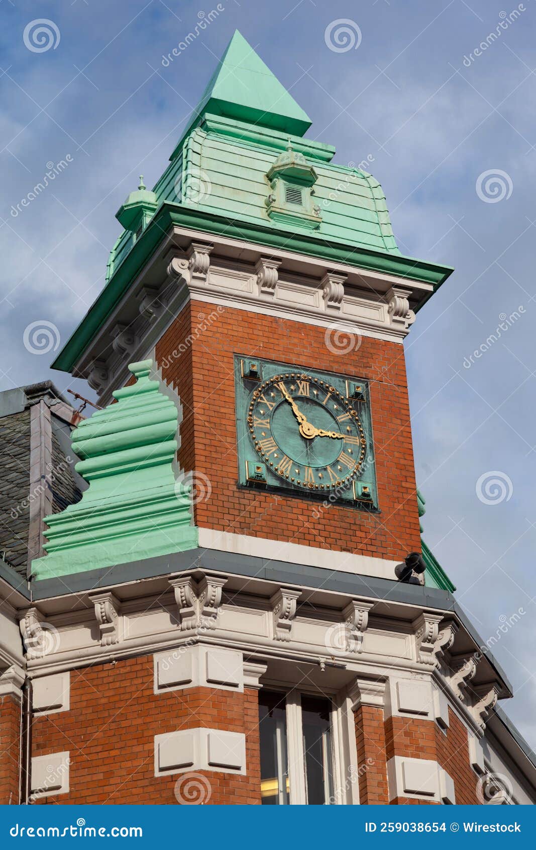 Clock Tower in Bergen, Norway Stock Photo - Image of tower, europe ...
