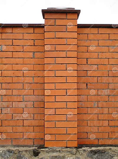 Brick column stock photo. Image of pattern, tile, building - 801646