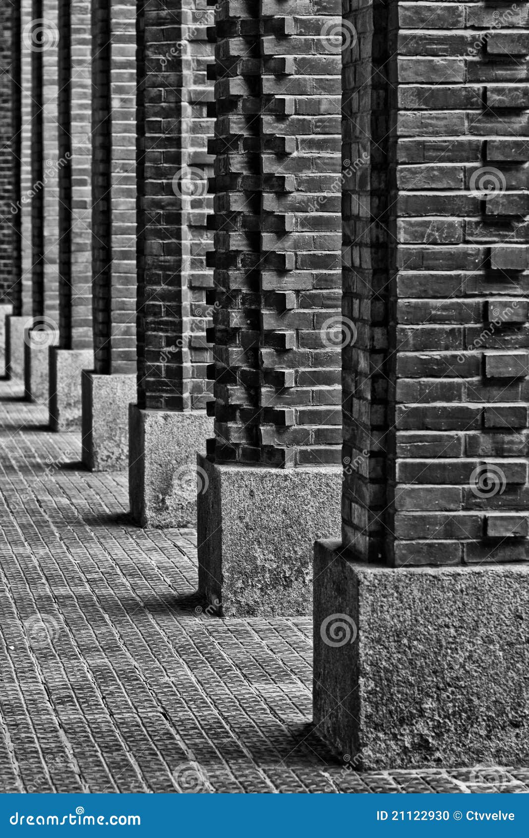 Brick columns stock photo. Image of structure, street - 21122930