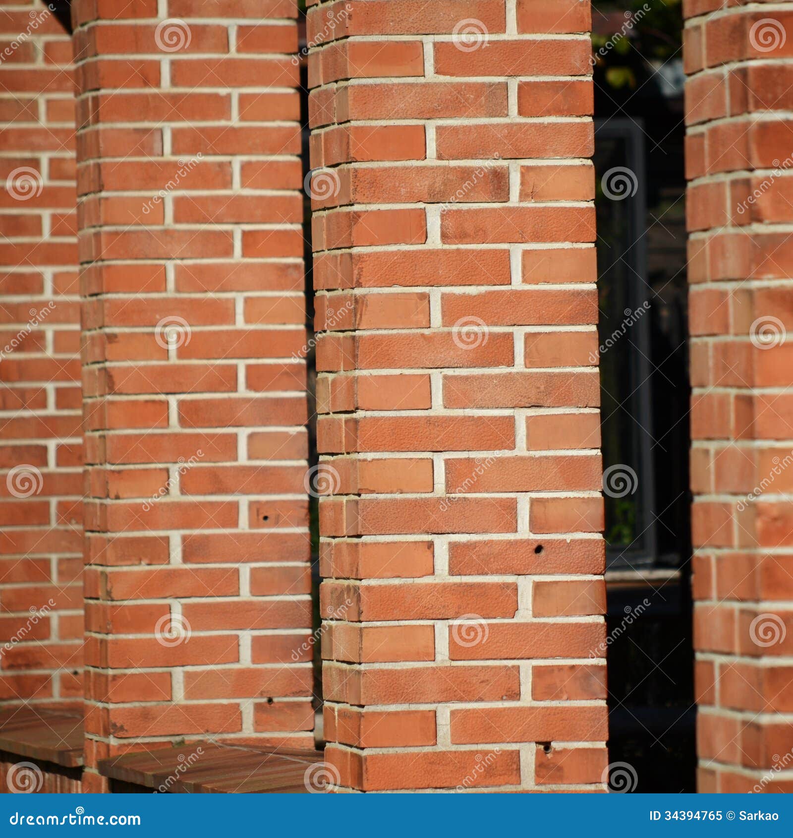 Brick columns stock image. Image of texture, structure - 34394765