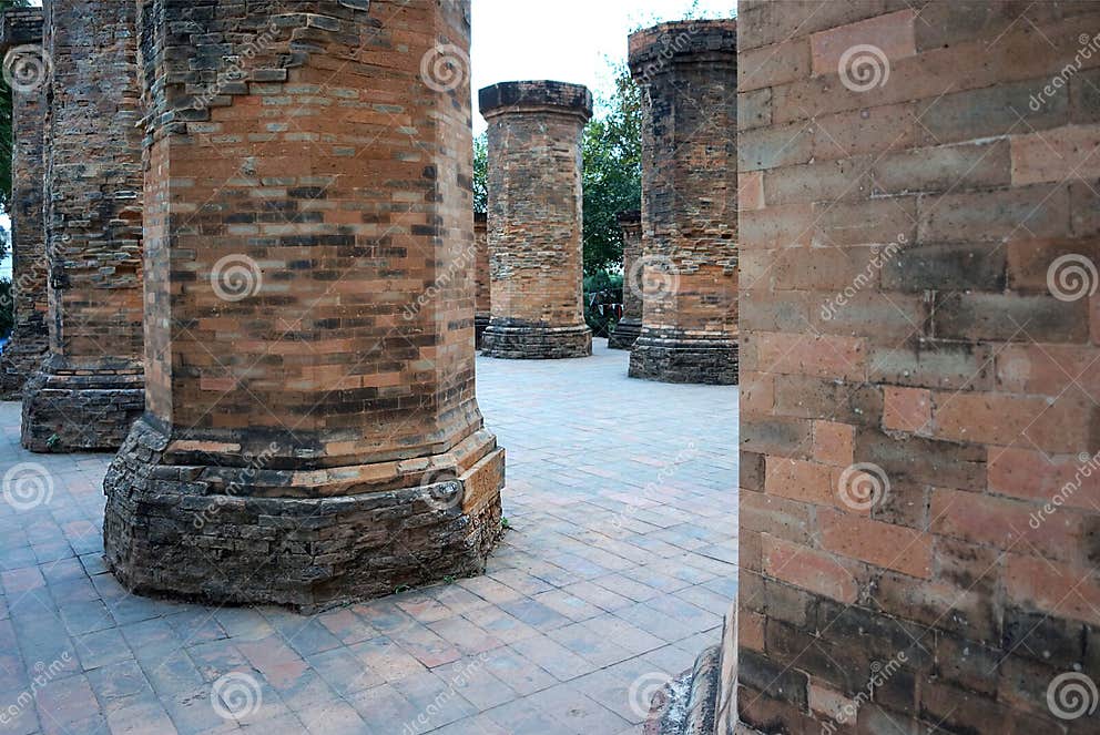 Brick columns stock image. Image of trang, tour, fragment - 70604949