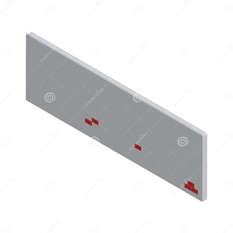 Brick Concrete Wall. Vector Illustration Decorative Design Stock Vector ...