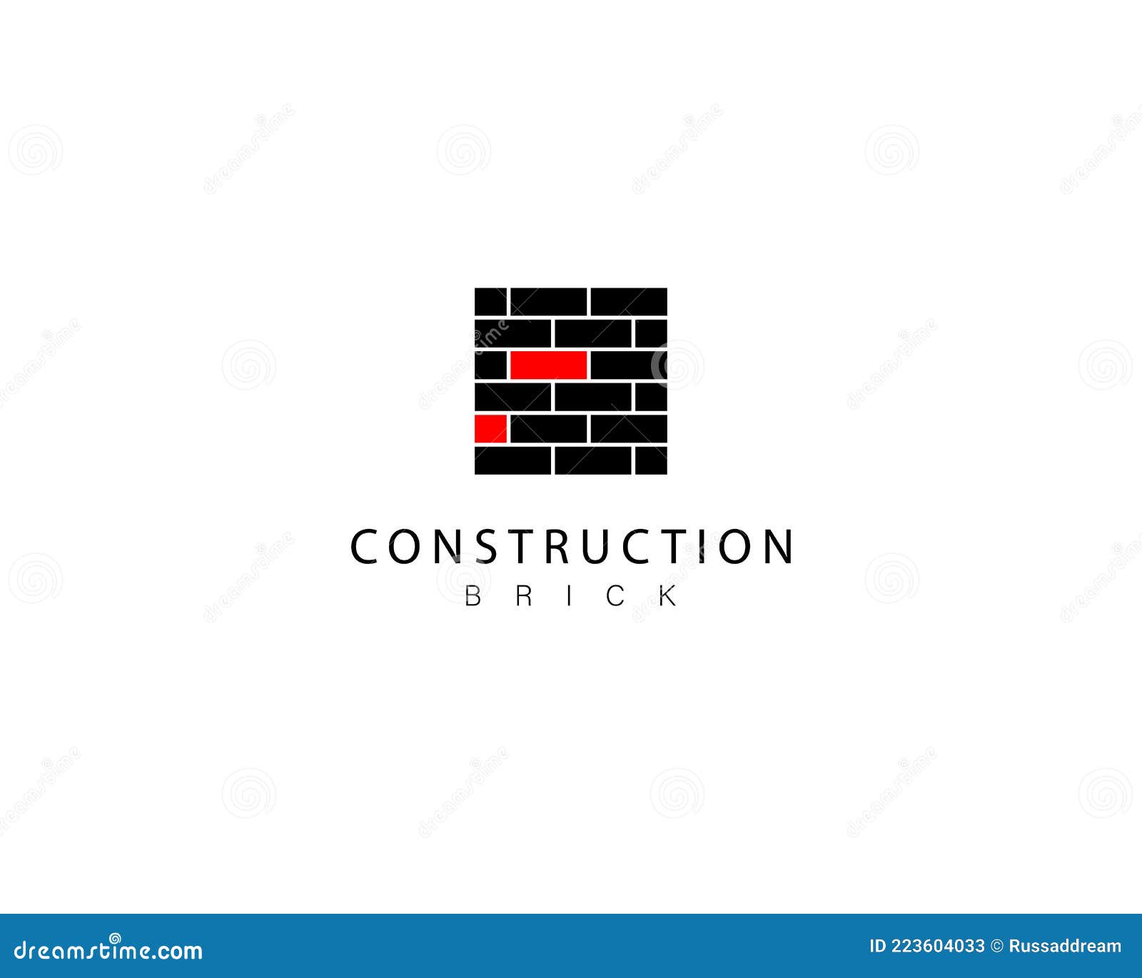 Brick Logo Design. Construction Logo. Stock Vector - Illustration of ...